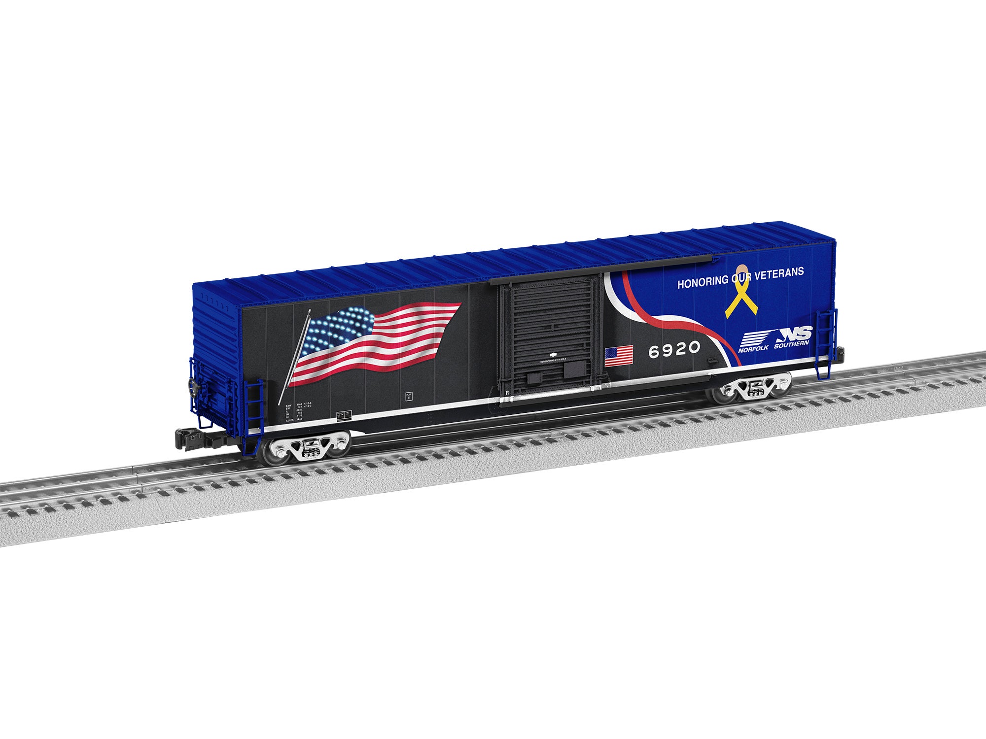Lionel Norfolk Southern Veterans LED 60' Flag O Scale Boxcar 2026360 ...