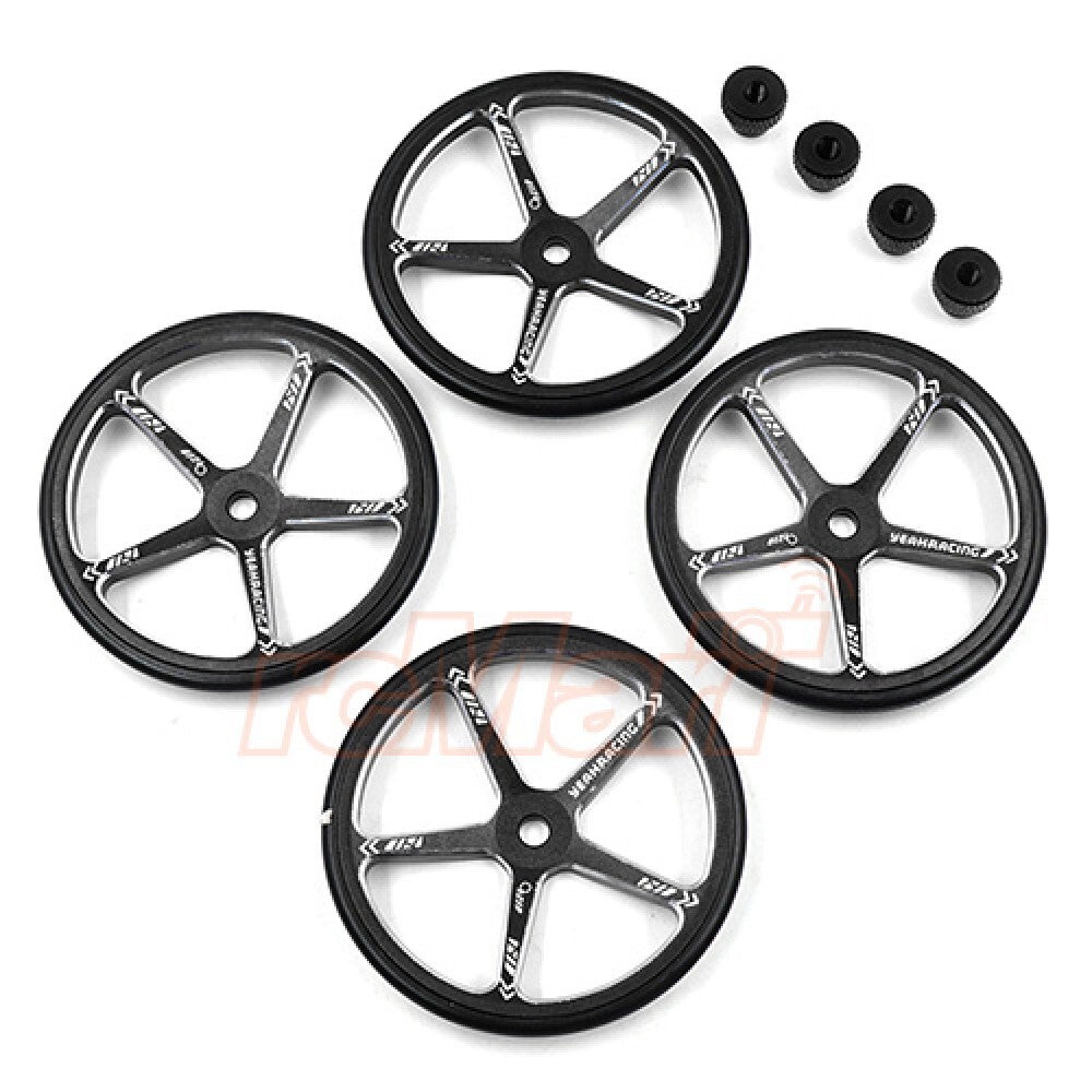 Aluminum Set Up Wheels 1:10 YT0142BK | The Emporium